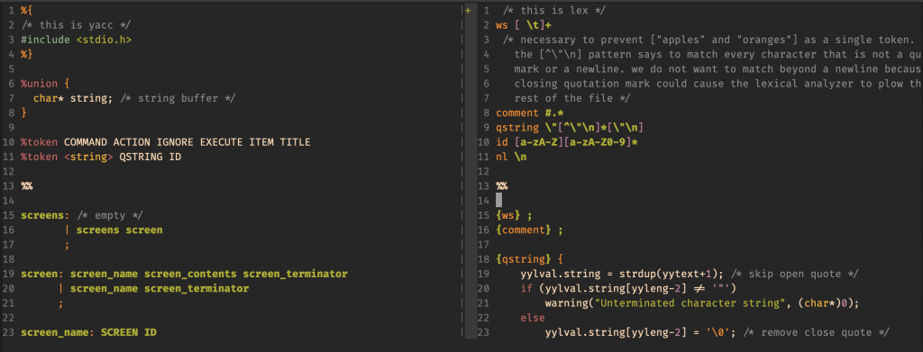 The Best) IDE for working with Lex and Yacc/Bison Adam Noto Hakarsa / Logs