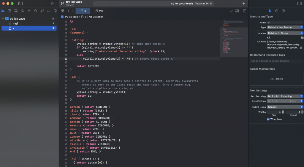 The Best) IDE for working with Lex and Yacc/Bison Adam Noto Hakarsa / Logs