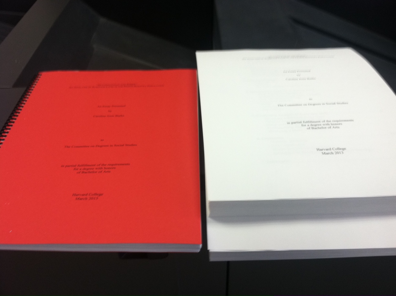 Harvard College Student Blog · Thesis = Done!