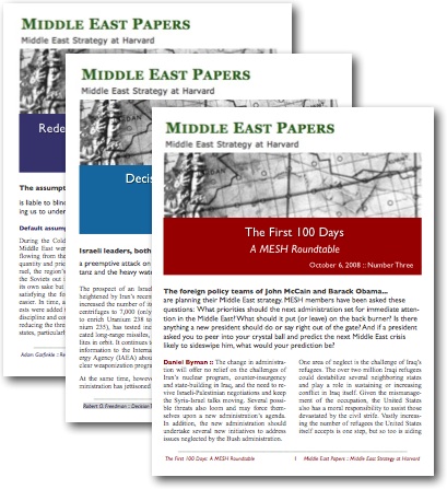 » Papers Middle East Strategy at Harvard